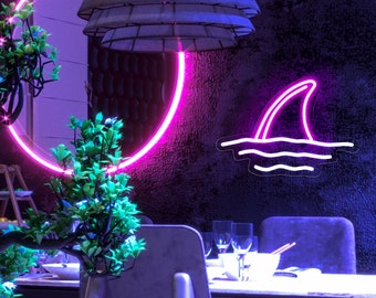 Shark Fin Neon Sign - Etsy