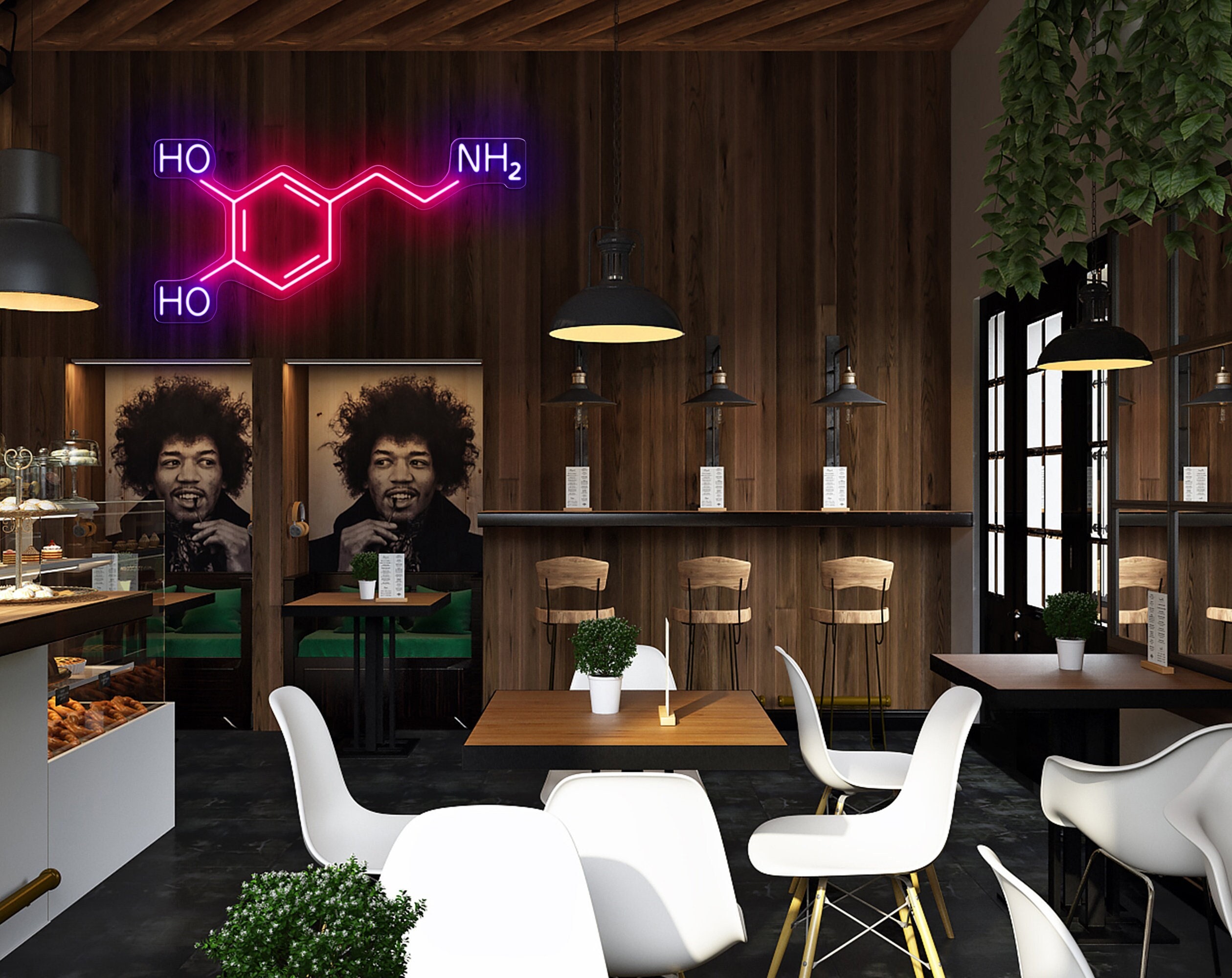 Wall Décor Wall Hangings Chemistry Serotonin LED Neon Sign Cute ...