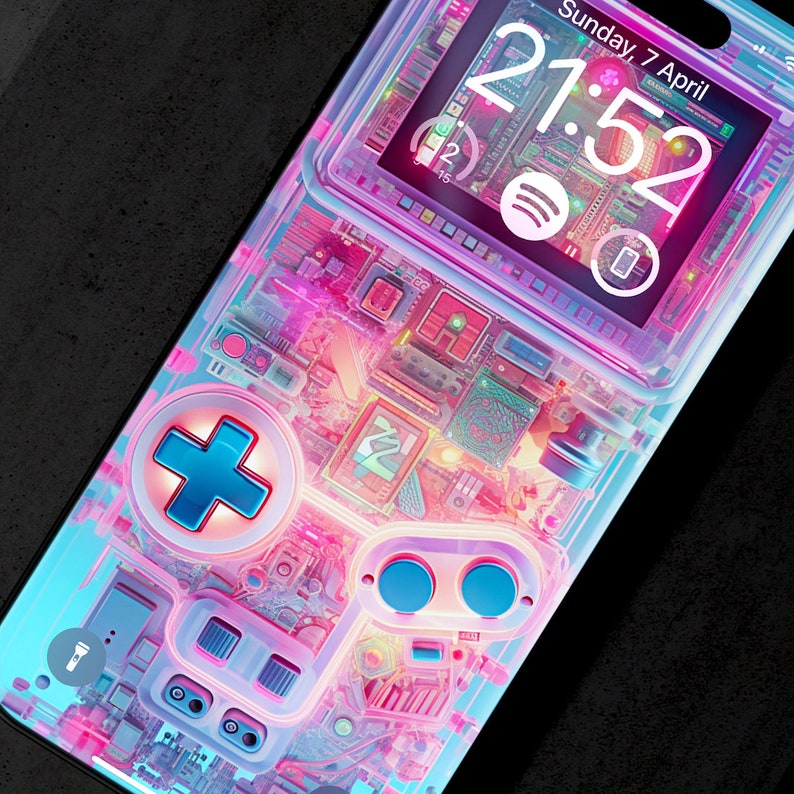 Gameboy iPhone Wallpaper Gaming Concept Mobile Phone Wallpaper Ios ...