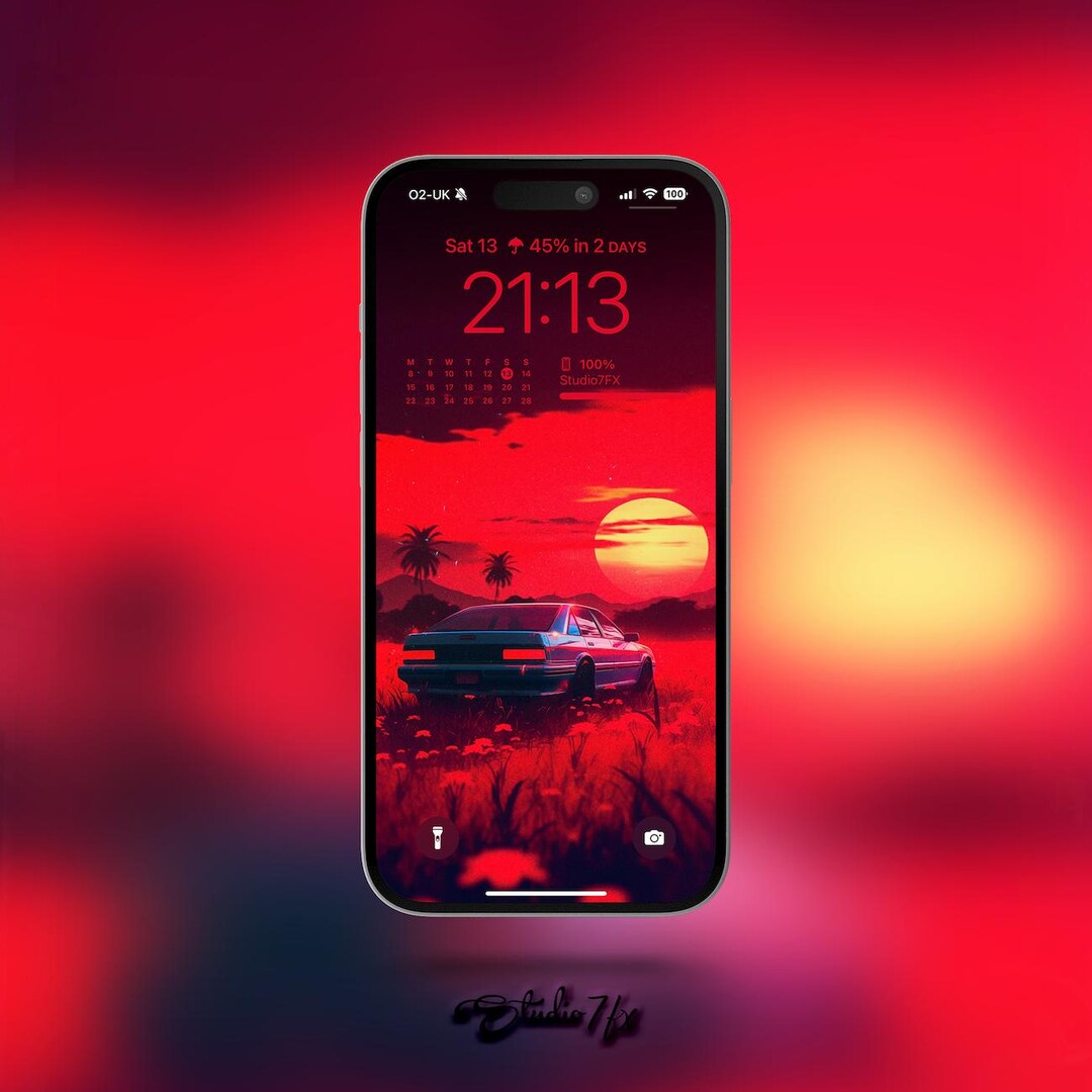 Retro Sunset Cruise iPhone Wallpaper | Mobile Phone Wallpaper | Ios ...