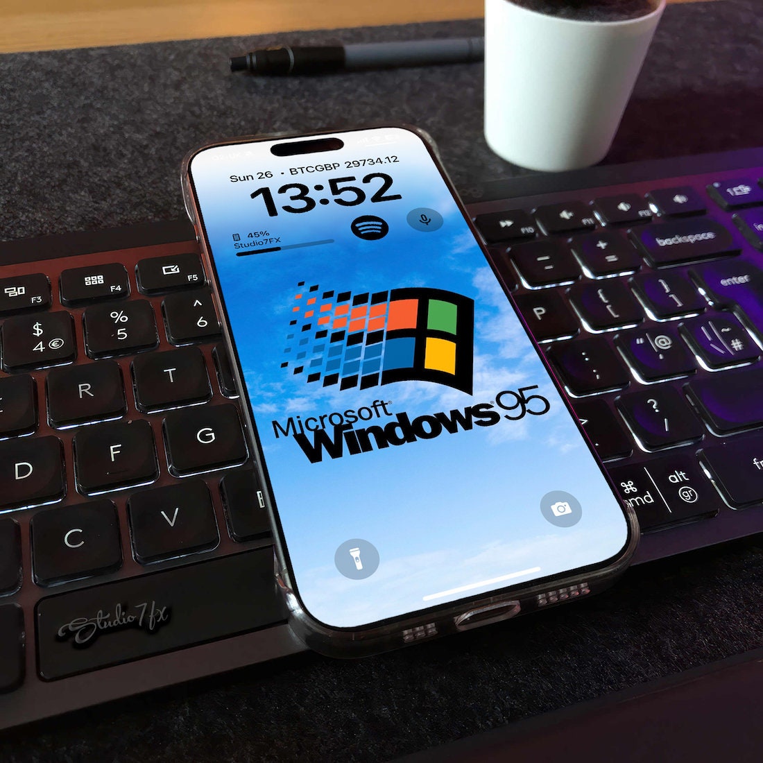 Classic Windows 95 iPhone Wallpaper Mobile Phone Wallpaper Ios ...