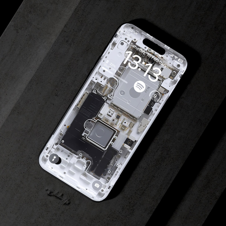 Mechanical iPhone Internal Structure iPhone Wallpaper | Mobile Phone ...