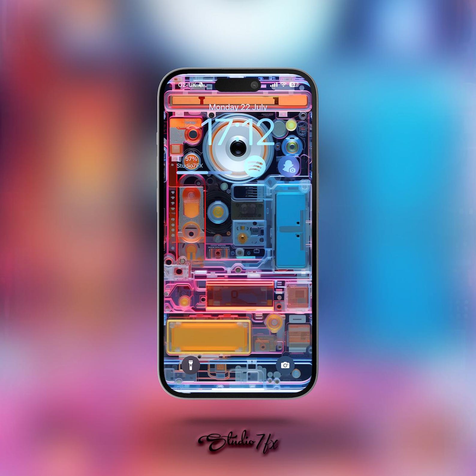 Transparent Music Player Internal iPhone Wallpaper| Mobile Phone ...