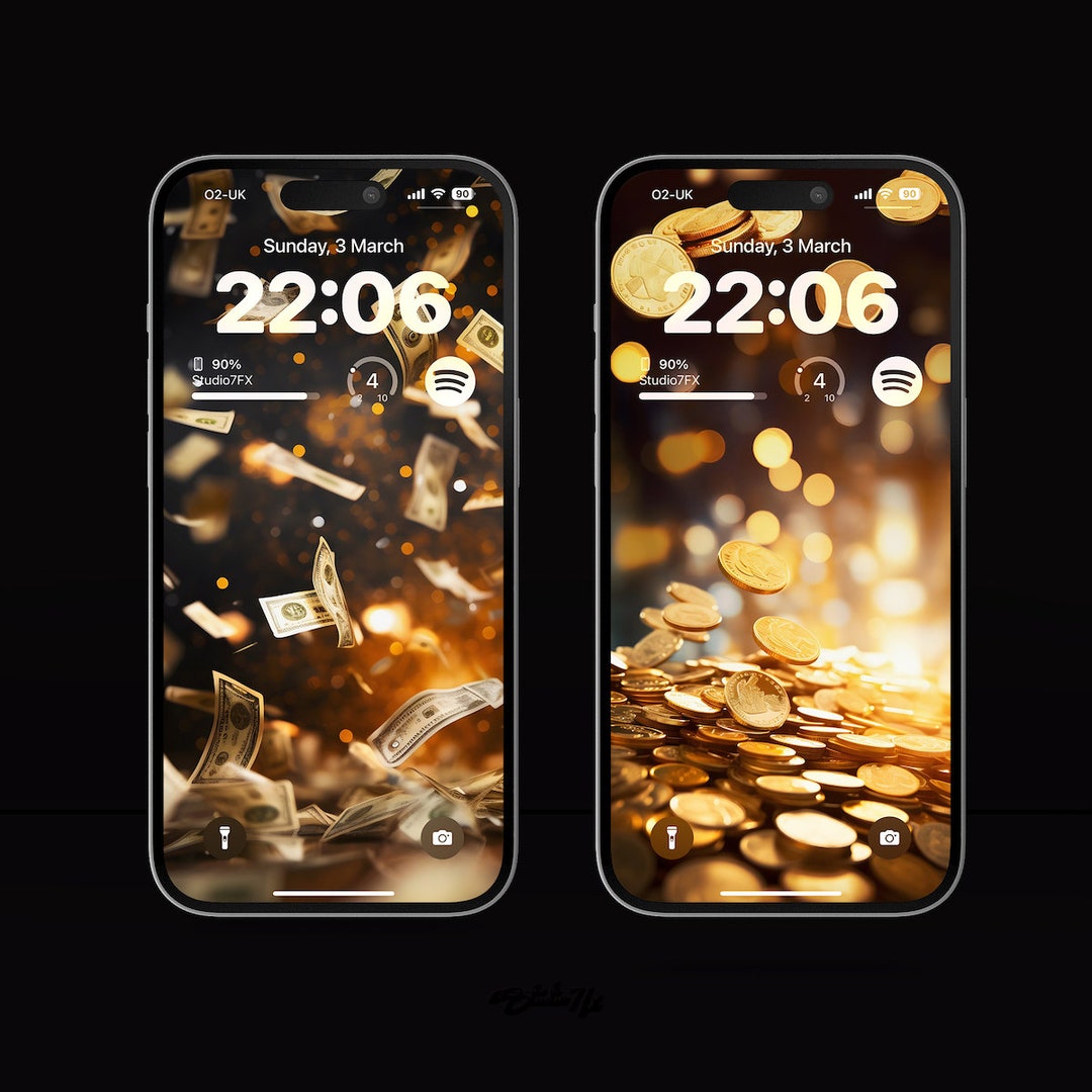 2x Inspiring Rich Life Goal Cash Money iPhone Wallpaper | Mobile Phone ...