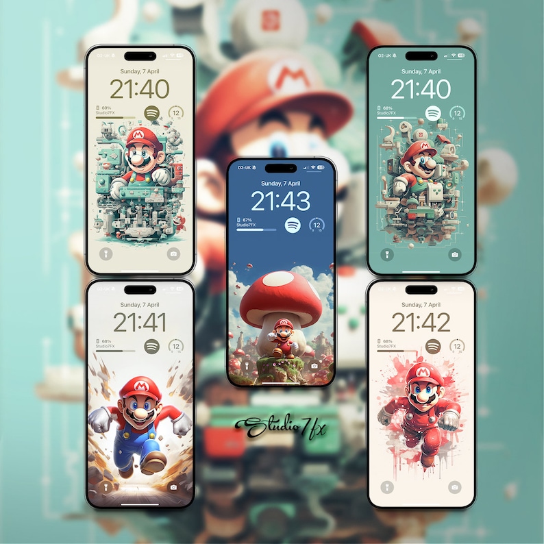 5x Super Mario iPhone Wallpaper Collection Mobile Phone Wallpaper Ios ...