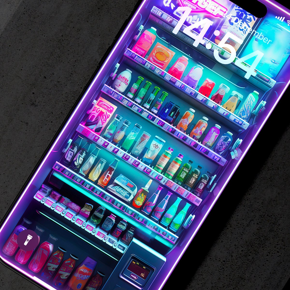 Cyberpunk Vending Machine iPhone Wallpaper | Ios Mobile Phone Wallpaper ...