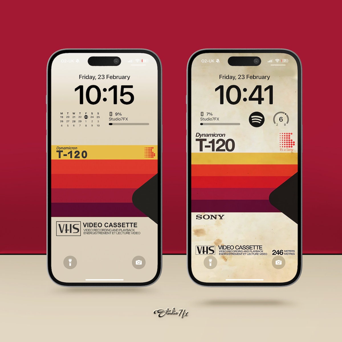 2x Retro VHS T-120 Cassette Case iPhone Wallpaper 90's 80's Memories ...