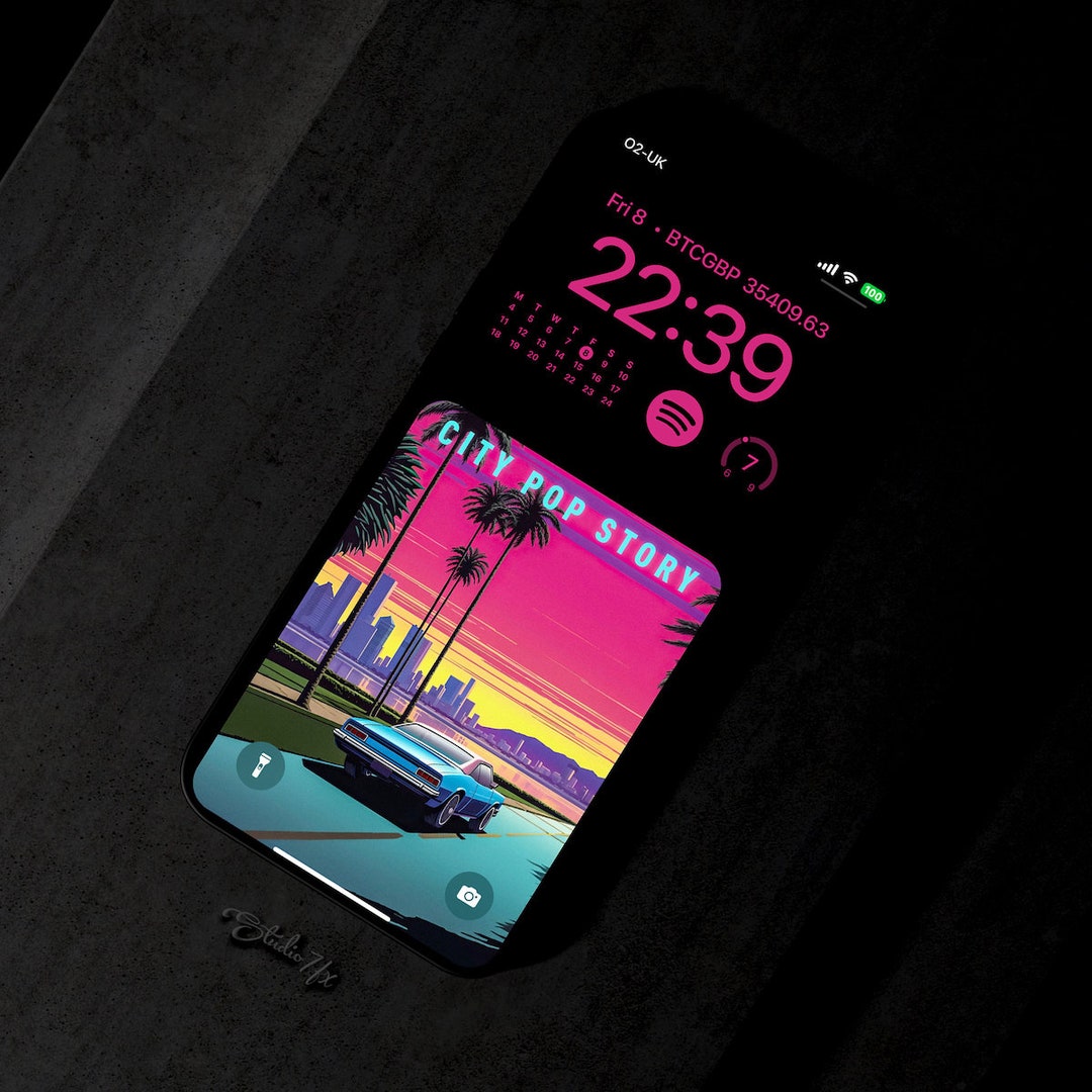 Retro City Cruise iPhone Wallpaper | Mobile Phone Wallpaper | Ios ...