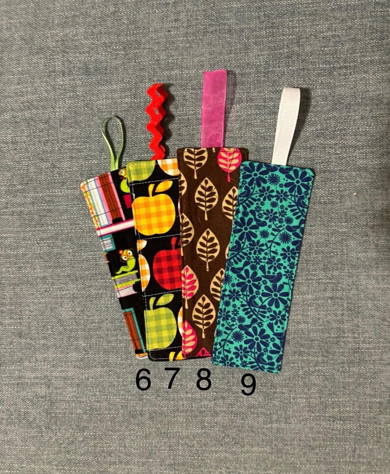 Quilted Bookmarks, Fabric Bookmarks, Fun Bookmarks, Homemade Bookmarks ...
