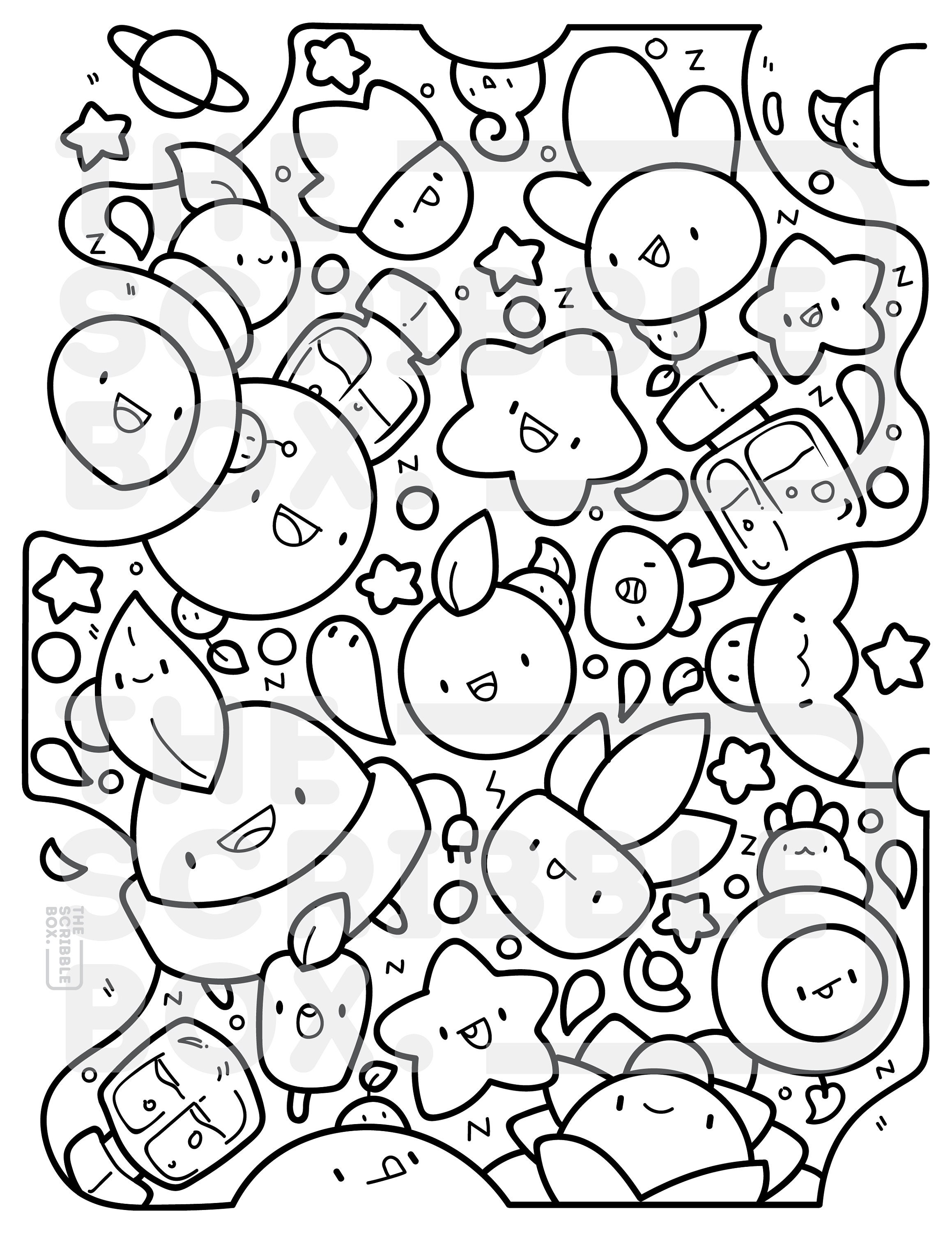 Buy Printable Doodle Coloring Page for Kids and Adults Online in India ...