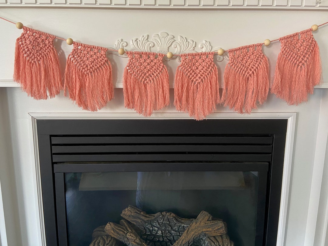 Macrame Boho Bunting Wooden Bead Banner boho Birthday Baby Shower ...
