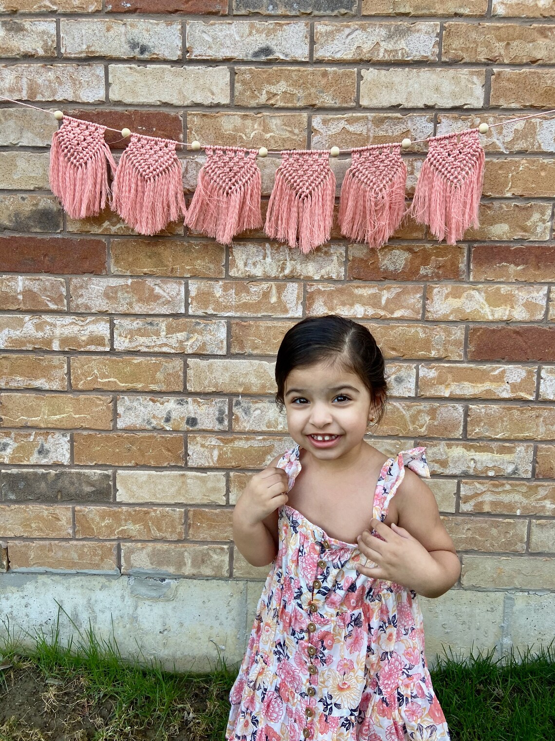 Macrame Boho Bunting Wooden Bead Banner boho Birthday Baby - Etsy
