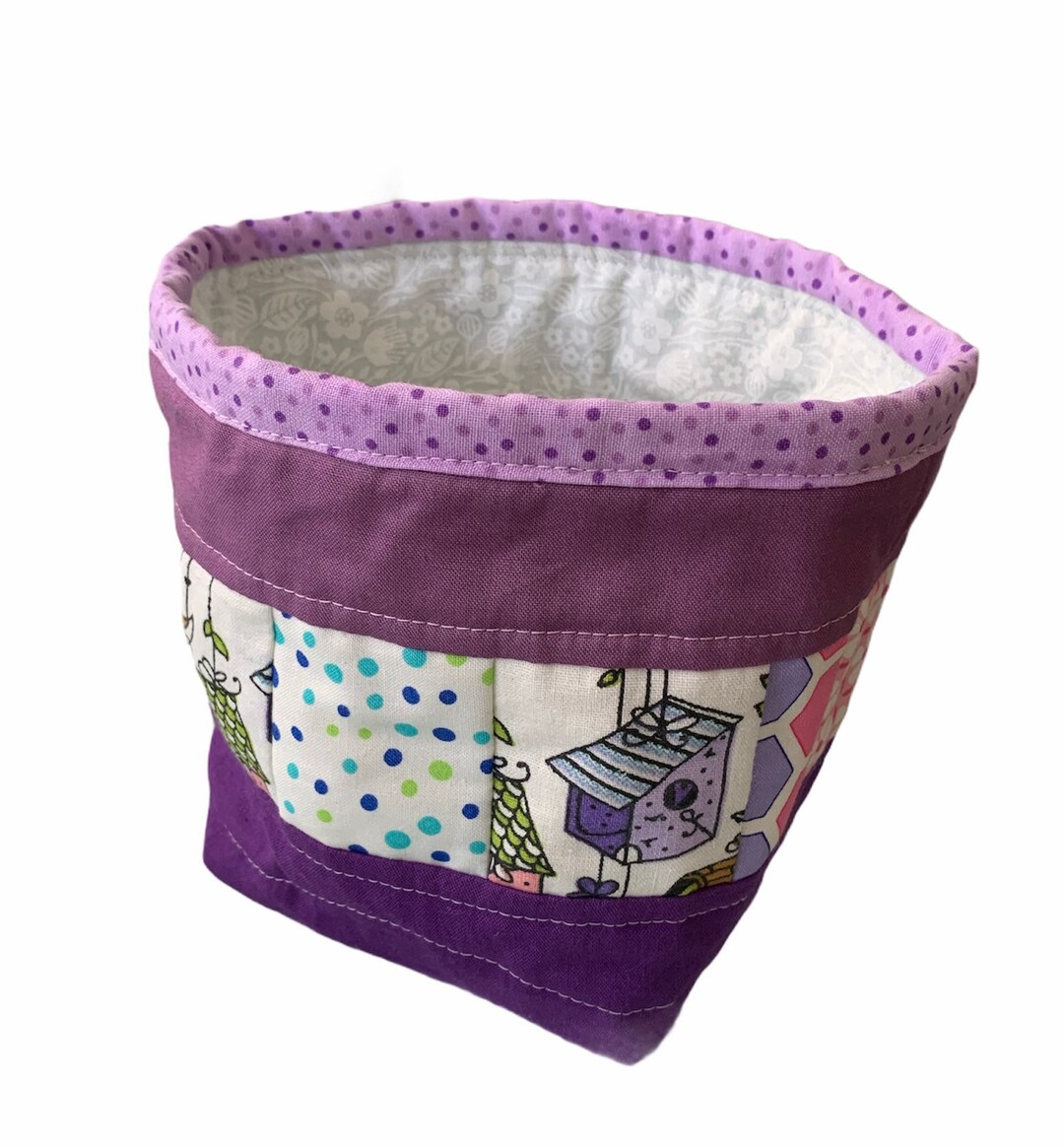 Purple Fabric Storage Basket/ Planter - Etsy