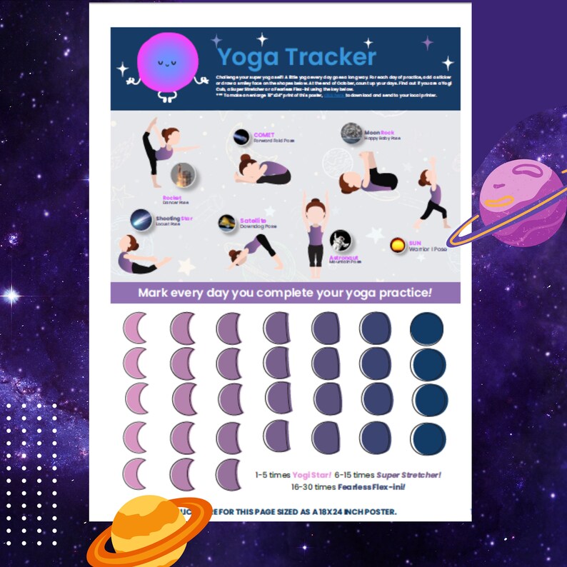 MEGABUNDLE Space Themed KIDS YOGA Bundle Home Studio Classroom ...
