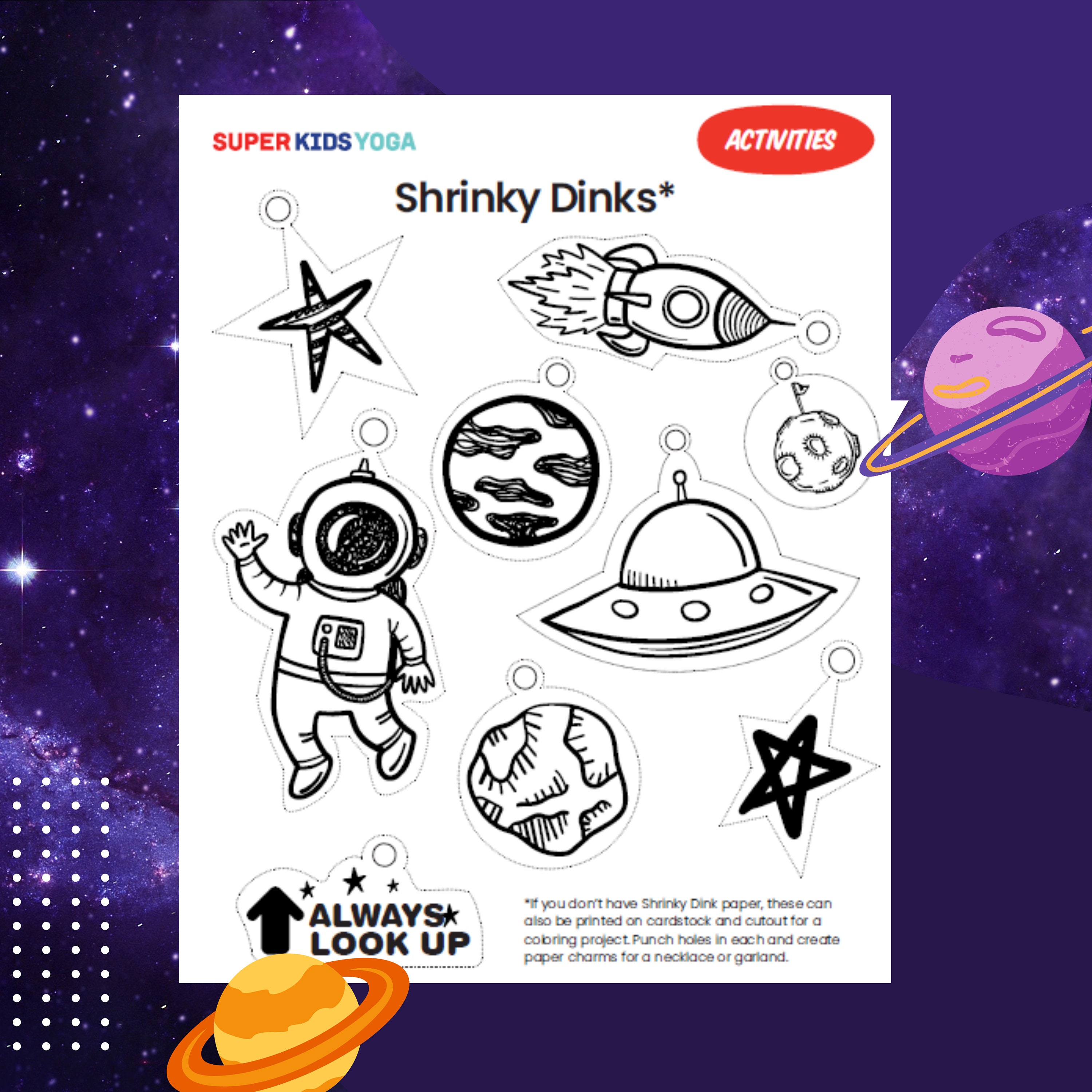 MEGABUNDLE Space Themed KIDS YOGA Bundle Home Studio Classroom ...