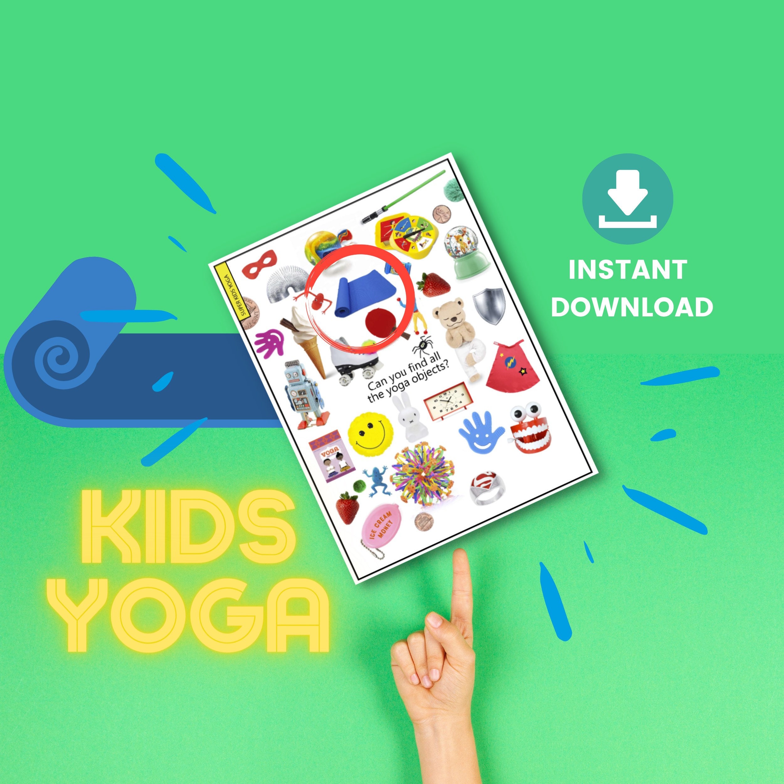 Kids Yoga Poster Worksheet Activity Homeschool Classroom Downloadable ...