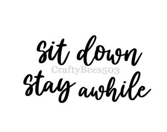 Sit Down Svg - Etsy