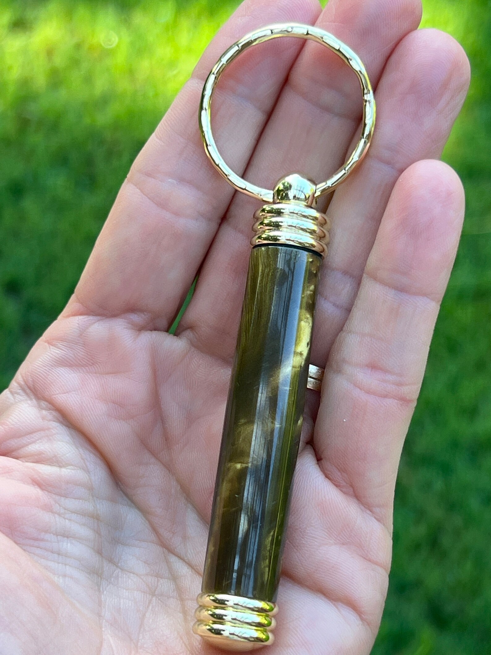 Keychain, Secret Compartment, Hand Turn, Gift, Gold Rush, Black Peacock ...