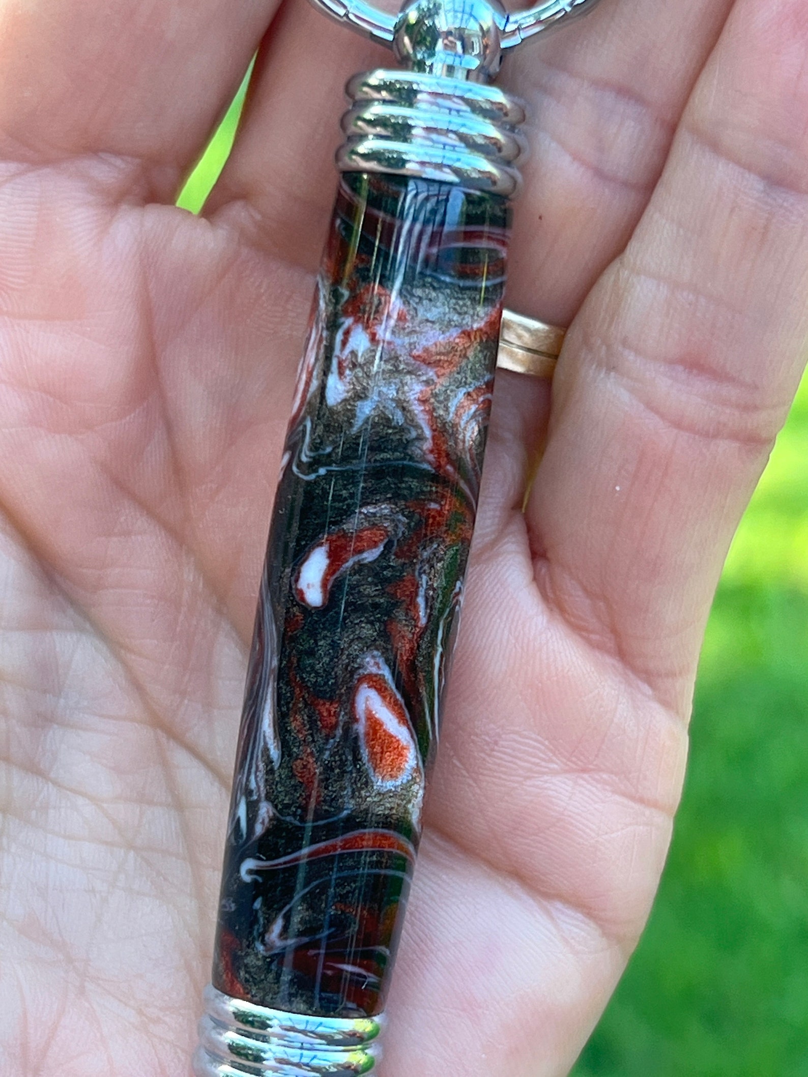 Keychain, Secret Compartment, Hand Turn, Gift, Gold Rush, Black Peacock ...