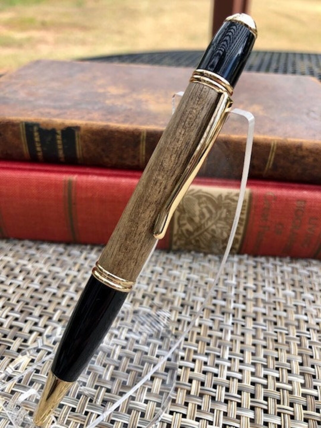 Oregon Myrtlewood Gatsby Pen, Hand-turned Wood, Gold Finish - Etsy