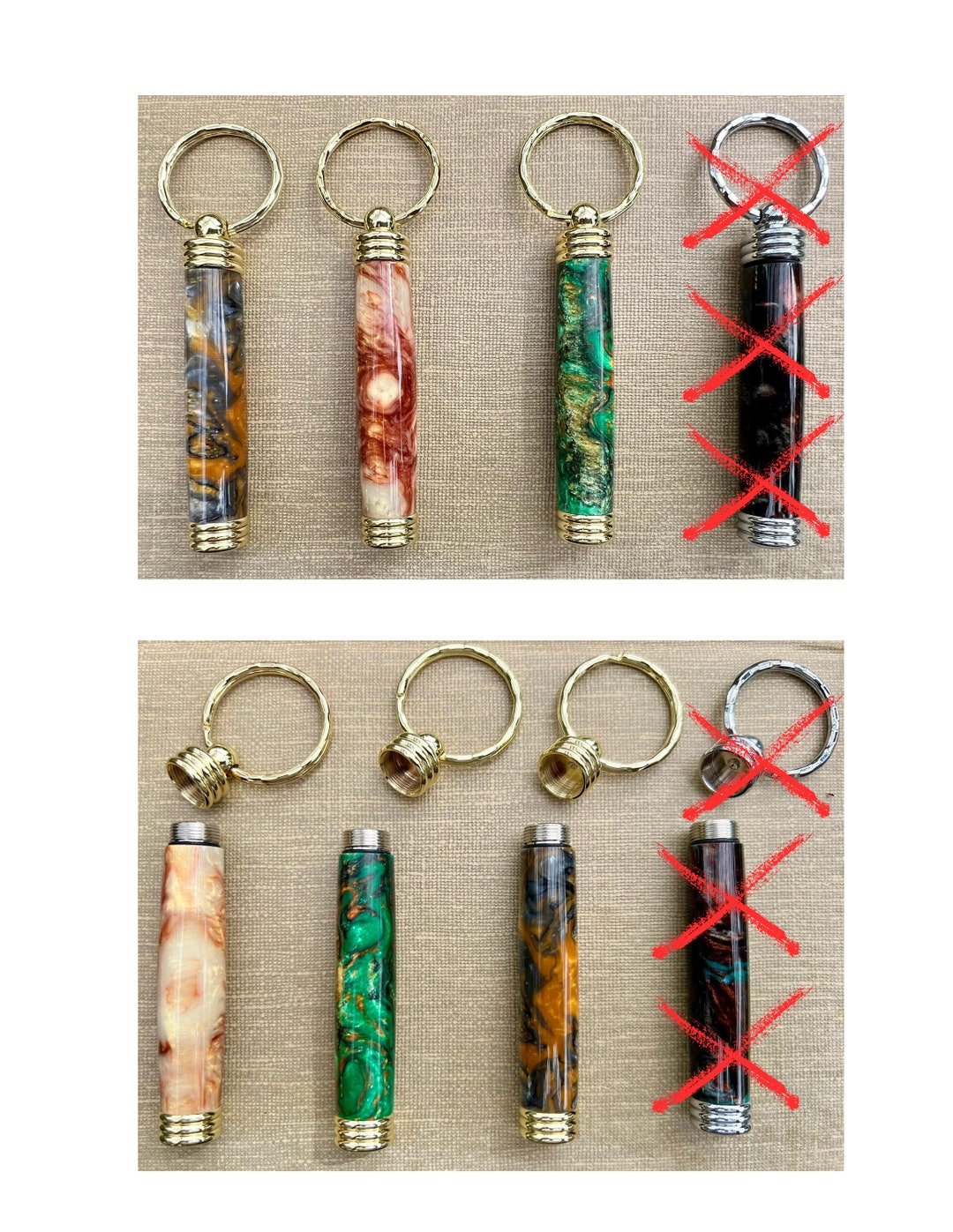 Keychain, Secret Compartment, Hand Turn, Gift, Gold Rush, Black Peacock ...