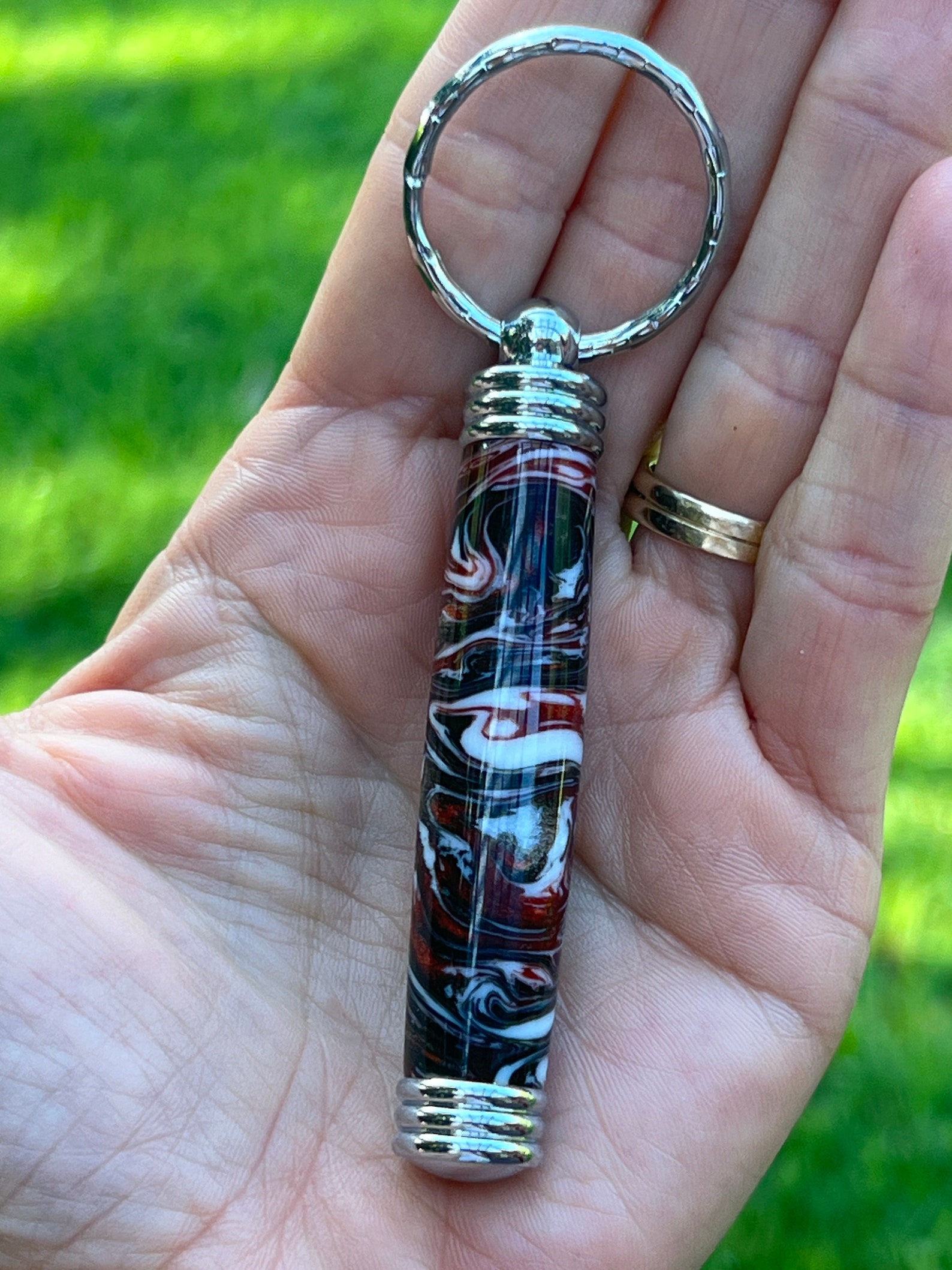 Keychain, Secret Compartment, Hand Turn, Gift, Gold Rush, Black Peacock ...