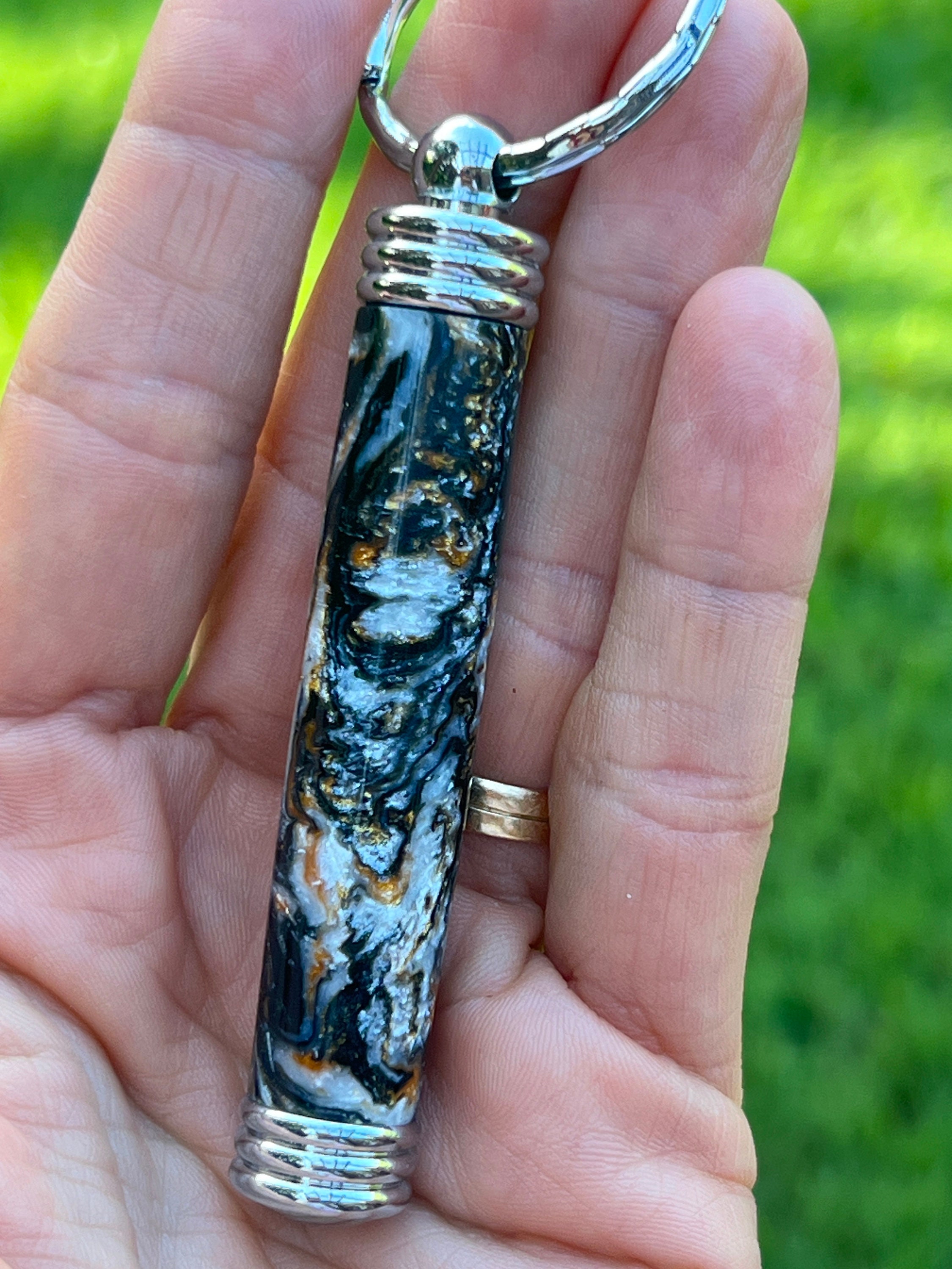 Keychain, Secret Compartment, Hand Turn, Gift, Gold Rush, Black Peacock ...