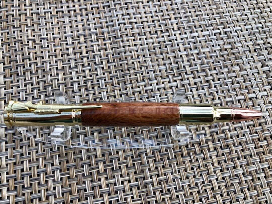 Pecan Burl, Wood 30 Caliber, Bolt Action Pen, Handspun, Pen Gift ...