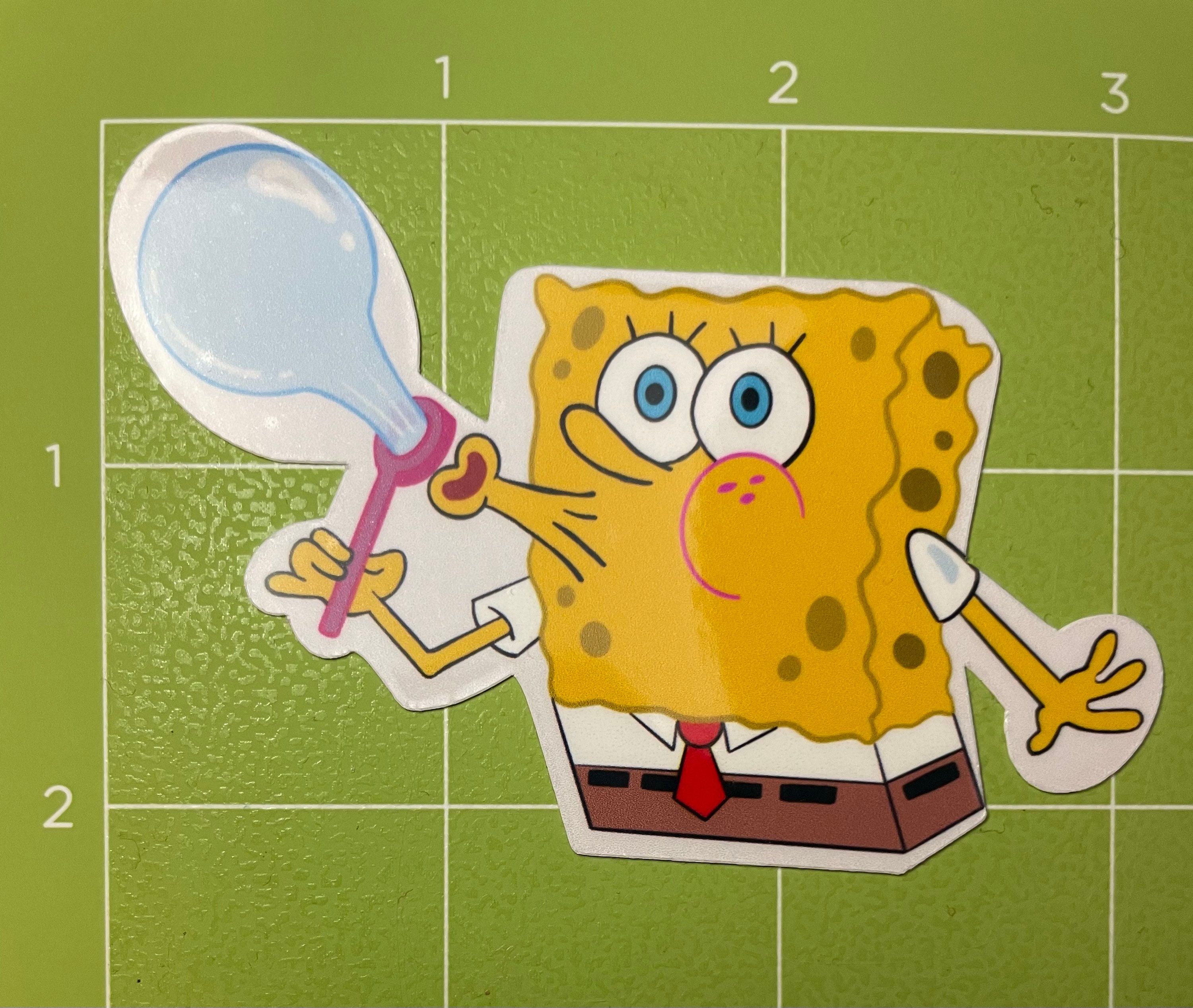 Transparent Spongebob Blowing Bubbles