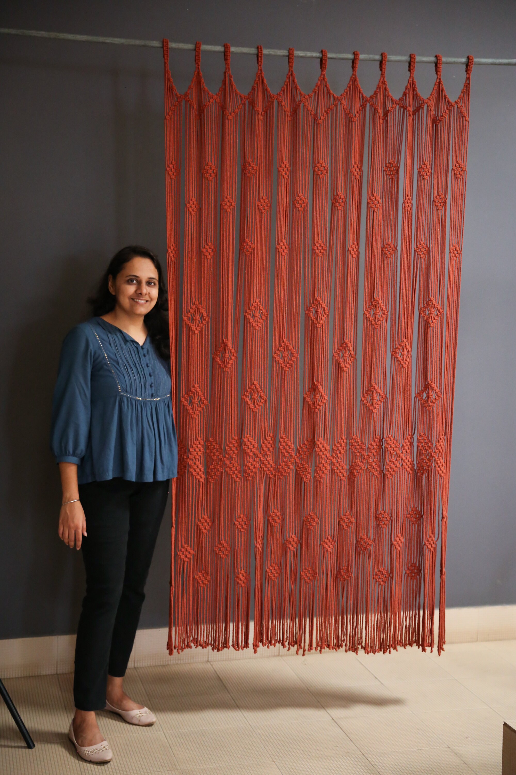 Macrame Door Curtain, Macrame Window Curtain, Outdoor Backyard Party ...