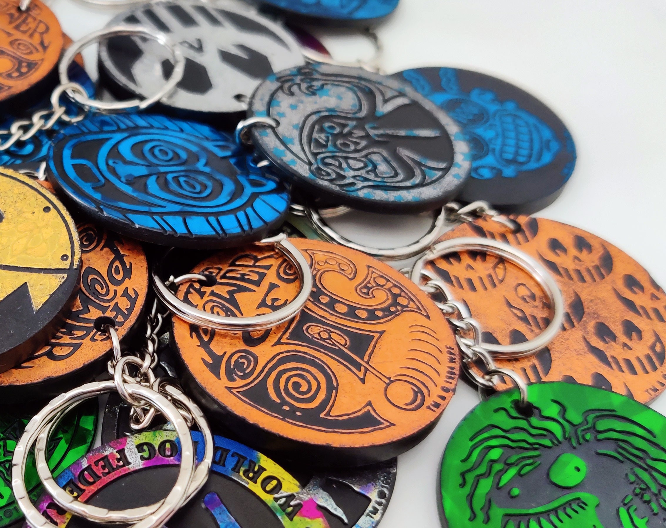 Original 90s POG Slammer Retro Keyring Keychain Nostalgic - Etsy