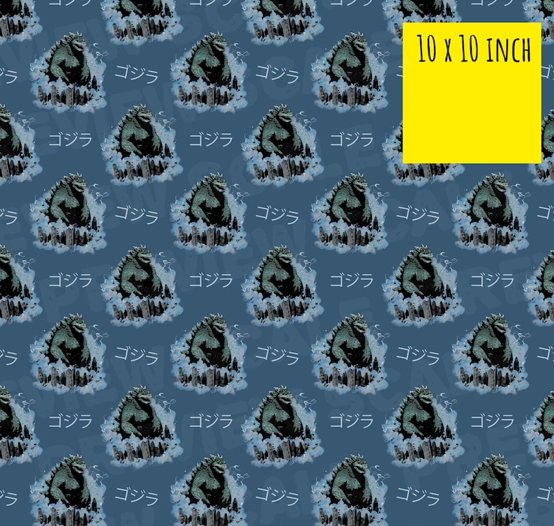 Seamless Pattern Godzilla / Seamless Pattern / Fabric Design / Surface ...