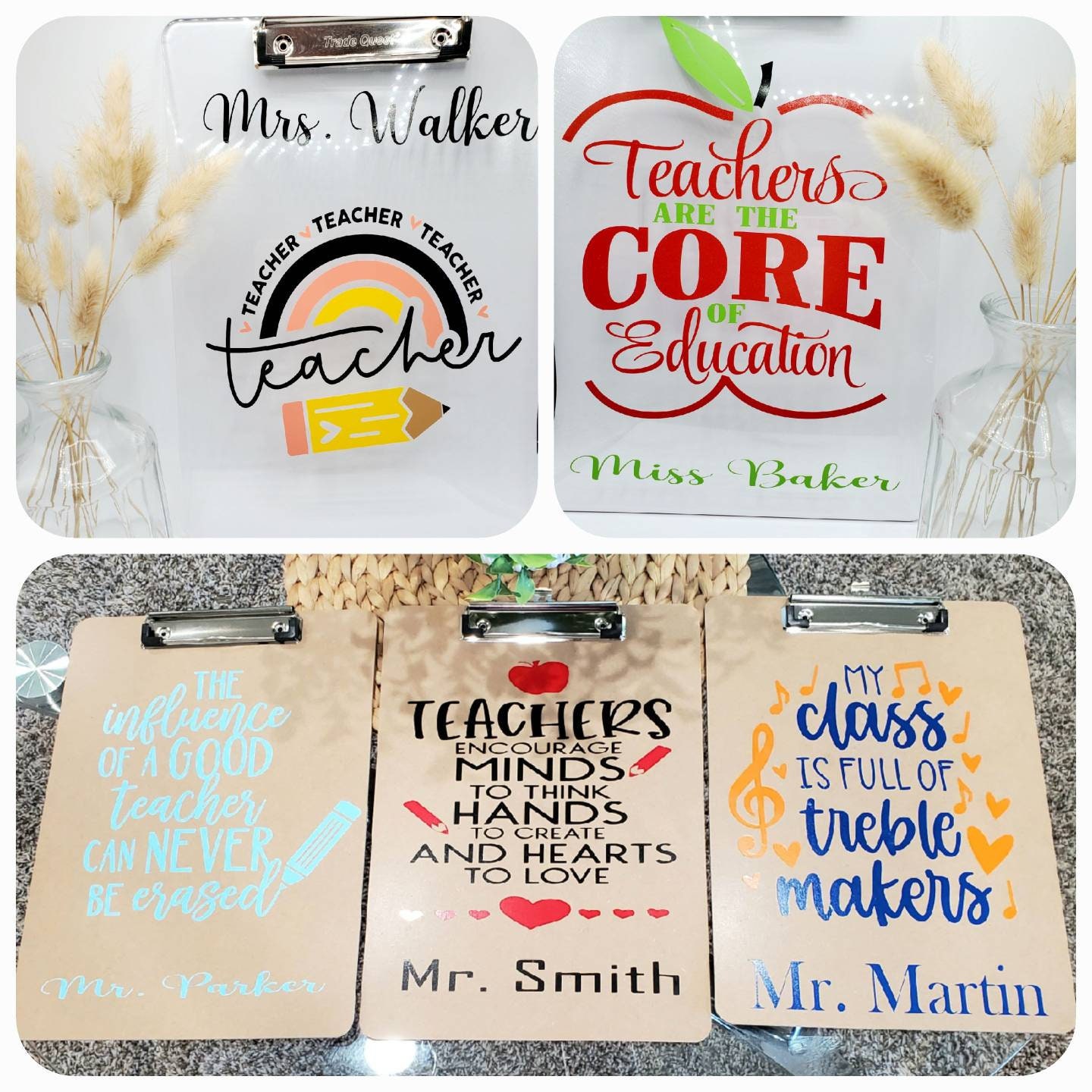 Teacher Clipboard/personalized Clipboard/teacher Appreciation - Etsy