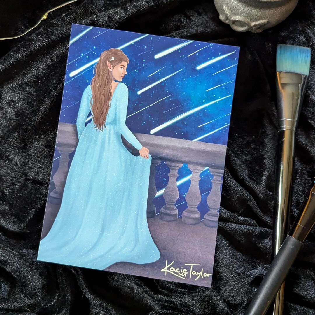 Feyre at Starfall Art Print | A Court of Mist and Fury | ACOTAR Fan Art | Night Court Aesthetic ...