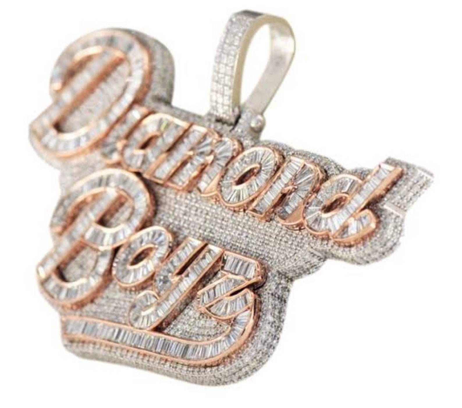 Custome DIAMOND BOYZ Cz Dimond Pendant 925 Sterling Silver - Etsy