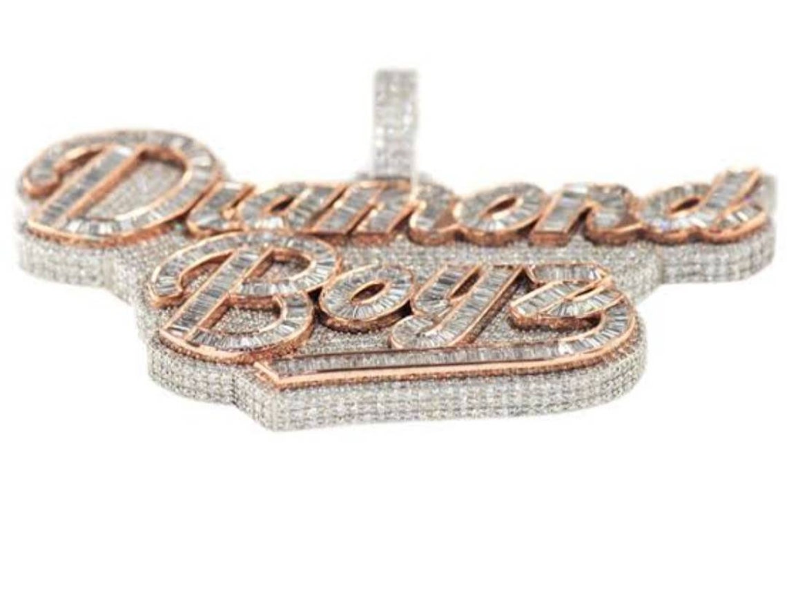 Custome DIAMOND BOYZ Cz Dimond Pendant 925 Sterling Silver - Etsy