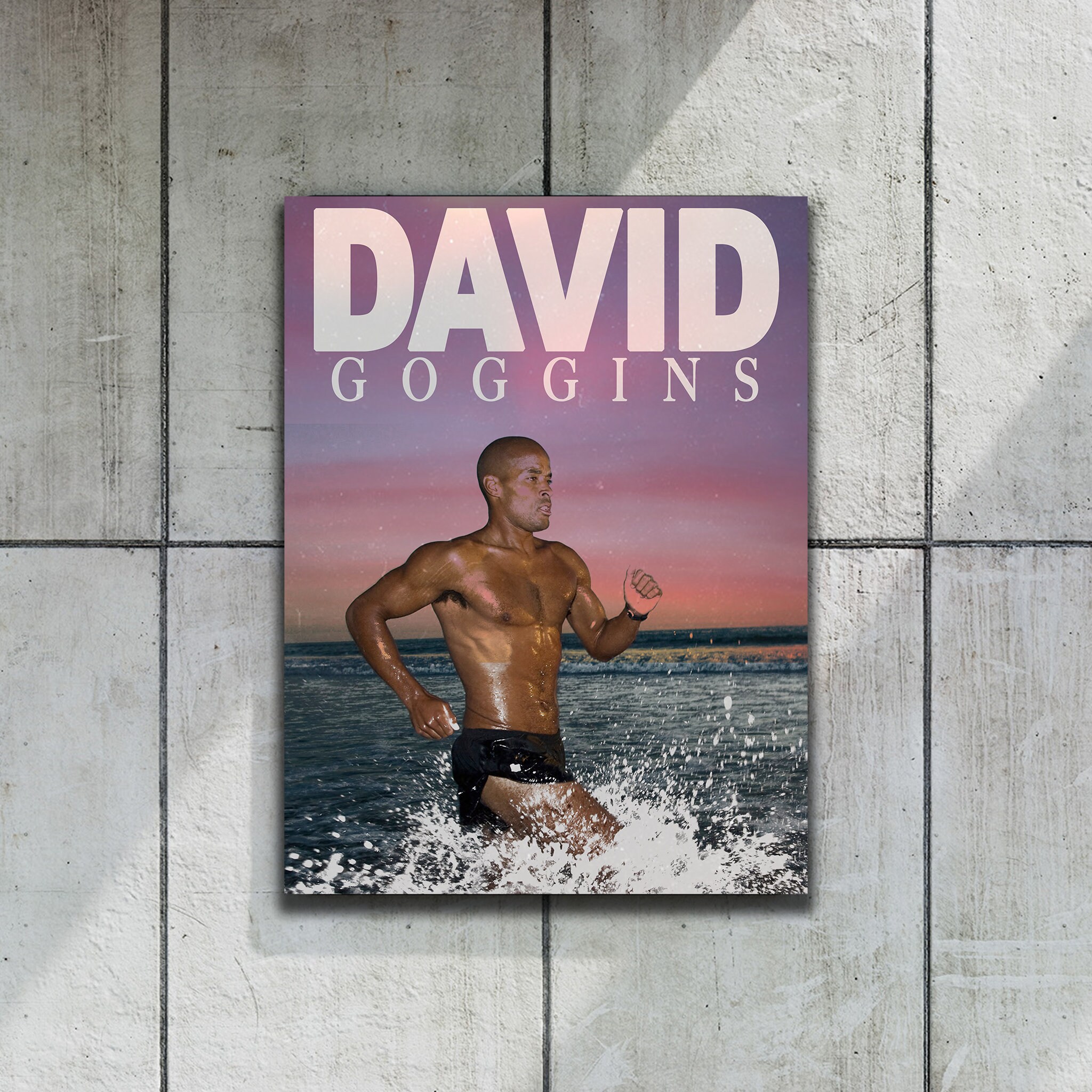 David Goggins Poster Running Beach Water Aesthetic - Etsy