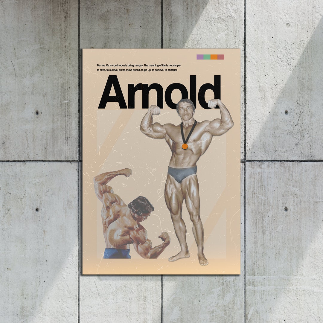 Arnold Schwarzenegger Gym Poster Art Minimalist Fitness - Etsy