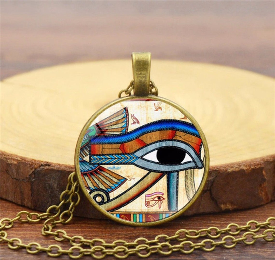Handmade Eye Of Horus Necklace Ancient Egypt Ra Eye Necklace Etsy