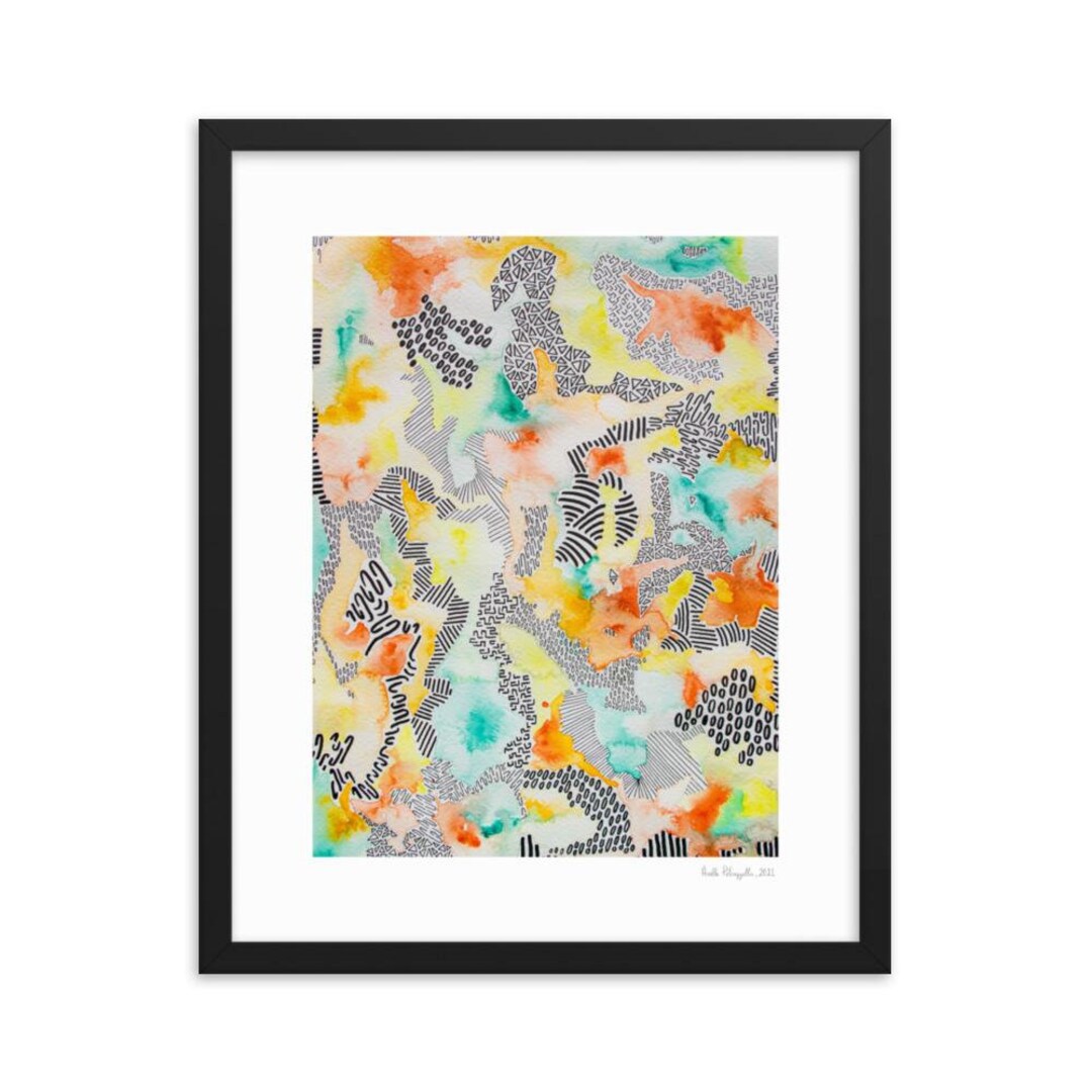 Verve - Watercolor & Ink Fine Art Print - Etsy