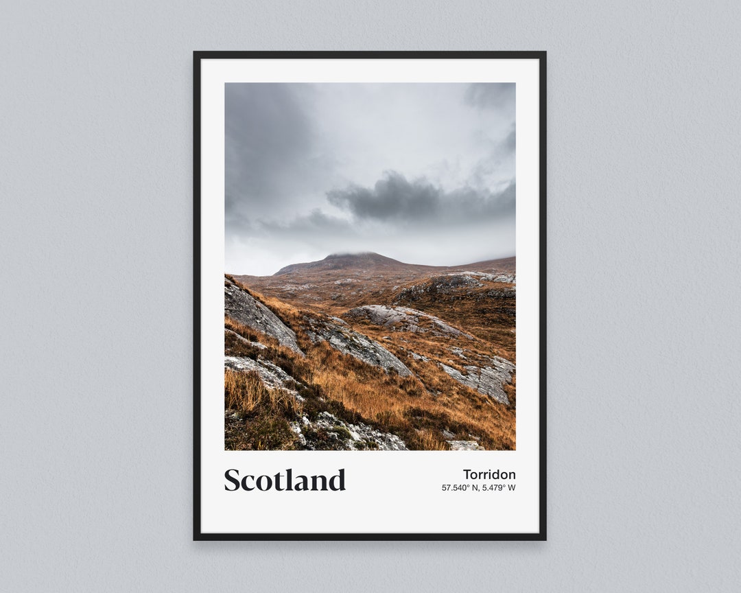 Scotland Travel Poster Fine Art Print Scottish Highlands Moody Nature ...