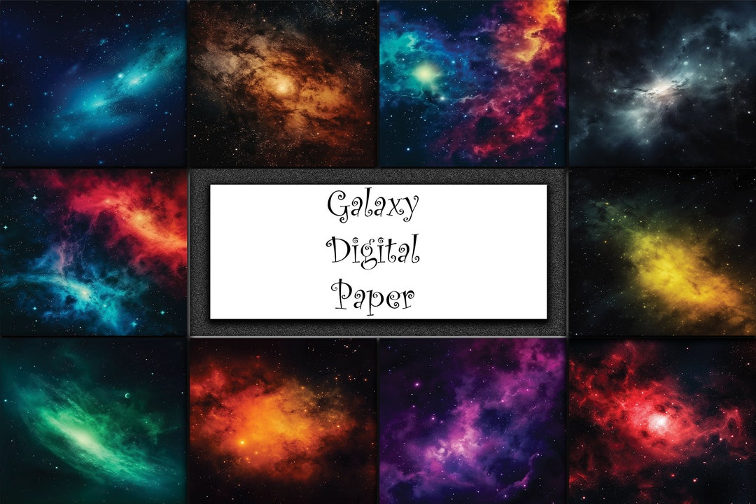 Galaxy Digital Paper Galaxy Background Galaxy Paper Space Background ...