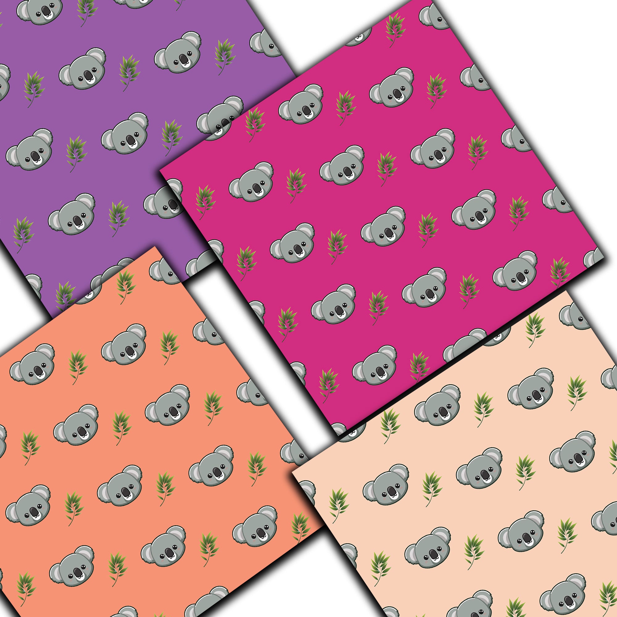 Papel Digital Koala Patrón Koala Papel Koala Fondo Koala - Etsy México