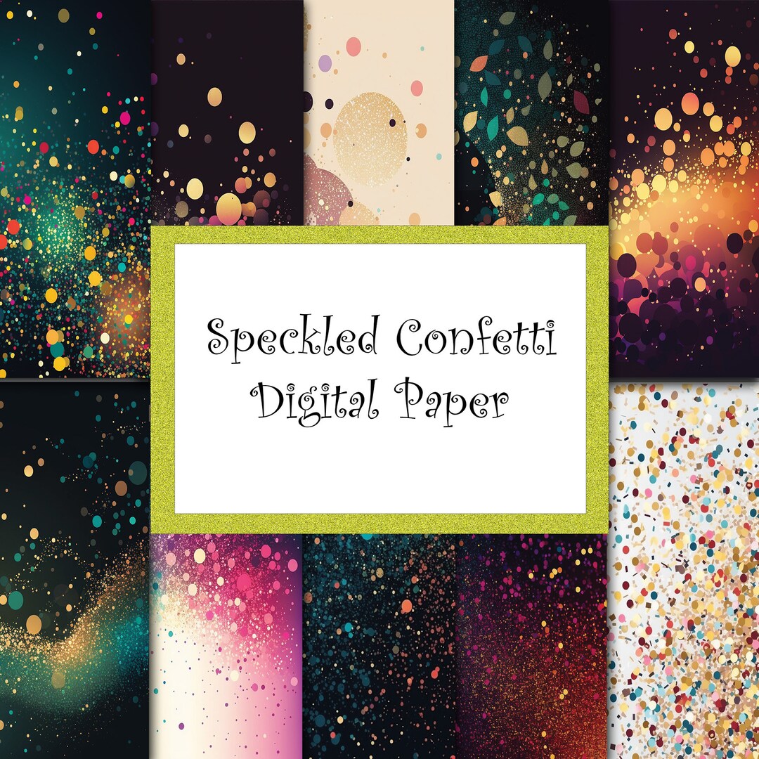 Confetti Digital Paper - Colorful Party Patterns for Celebrations ...