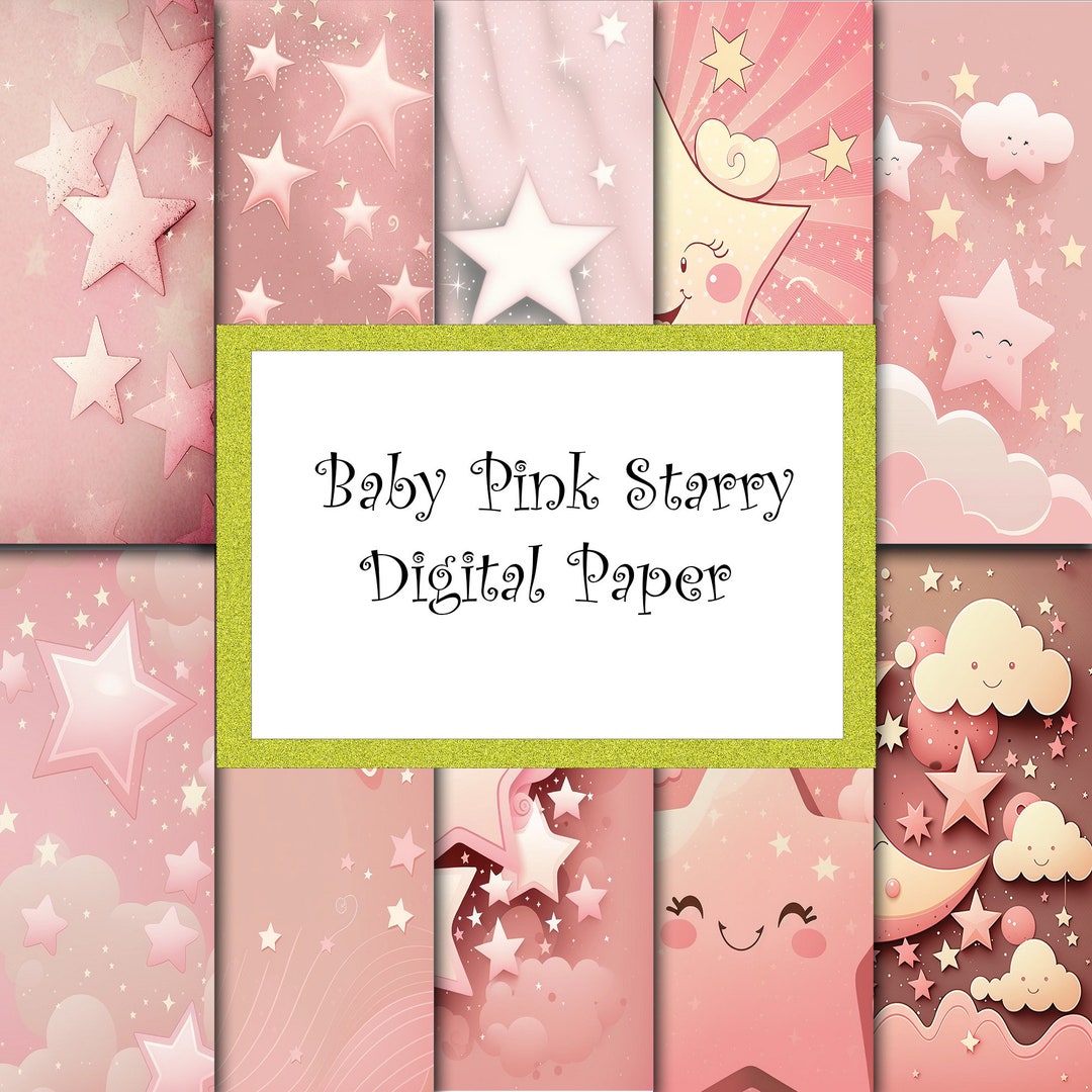 Baby Digital Paper Baby Girl Pink Baby Background Baby Scrapbook Baby ...