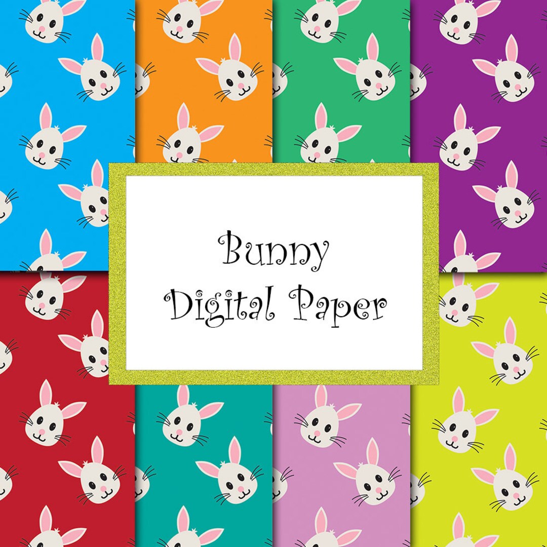 Easter Digital Paper Easter Bunny Pattern Easter Easter Bunny ...