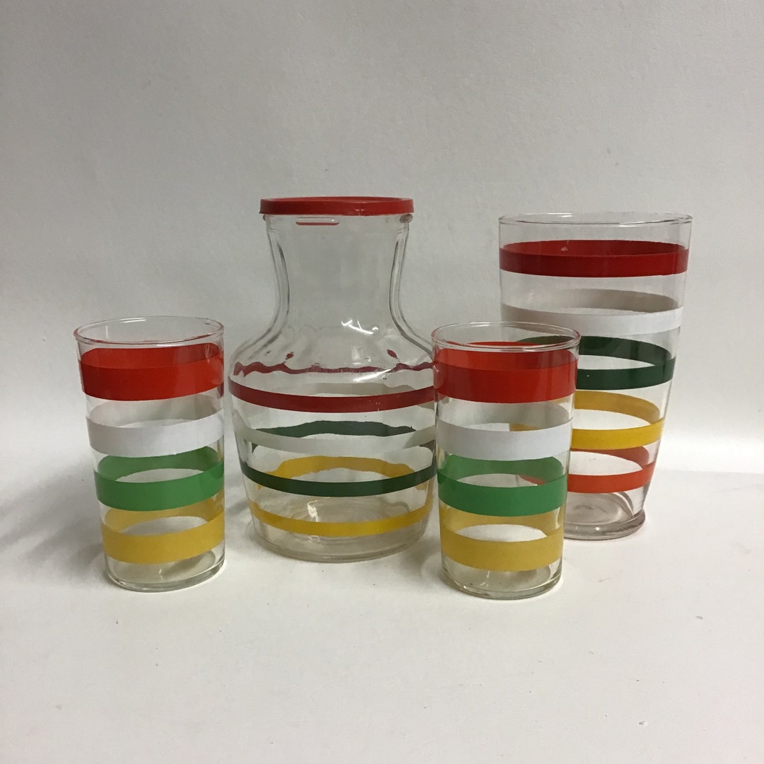 Anchor Hocking Fiesta Stripe Glassware - Etsy