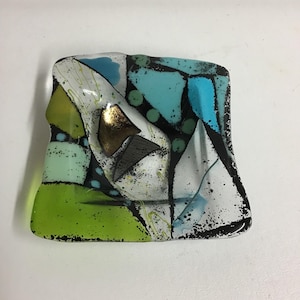 Fused Glass Trinket Dish - Etsy