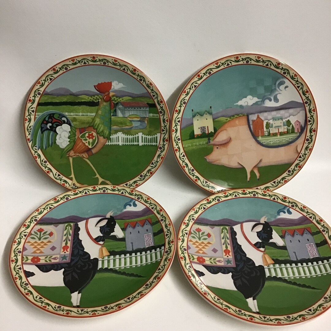 Jim Shore Barnyard Salad Plate - Etsy
