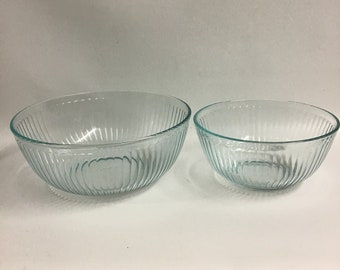 Pyrex Clear Mixing Bowls Nesting Blue Set of 3 Vintage - Etsy
